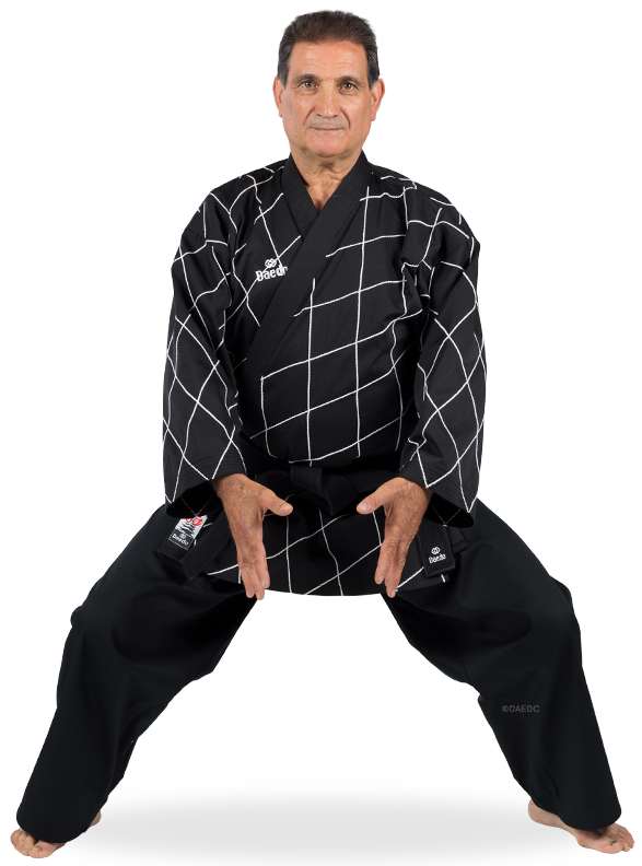 RHOMBUS EMBROIDERY HAPKIDO UNIFORM - BLACK – Daedo